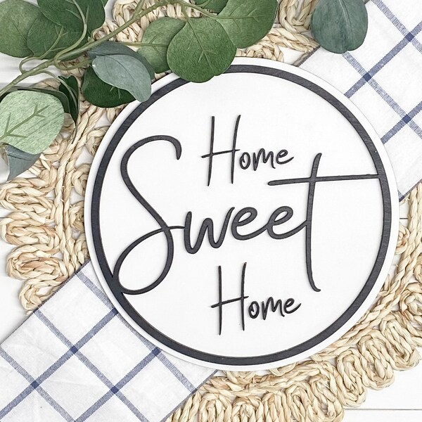 Round Home Sign - Etsy