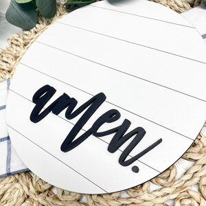 Amen Sign 10 Round Sign Shiplap Sign Round Wood Sign - Etsy