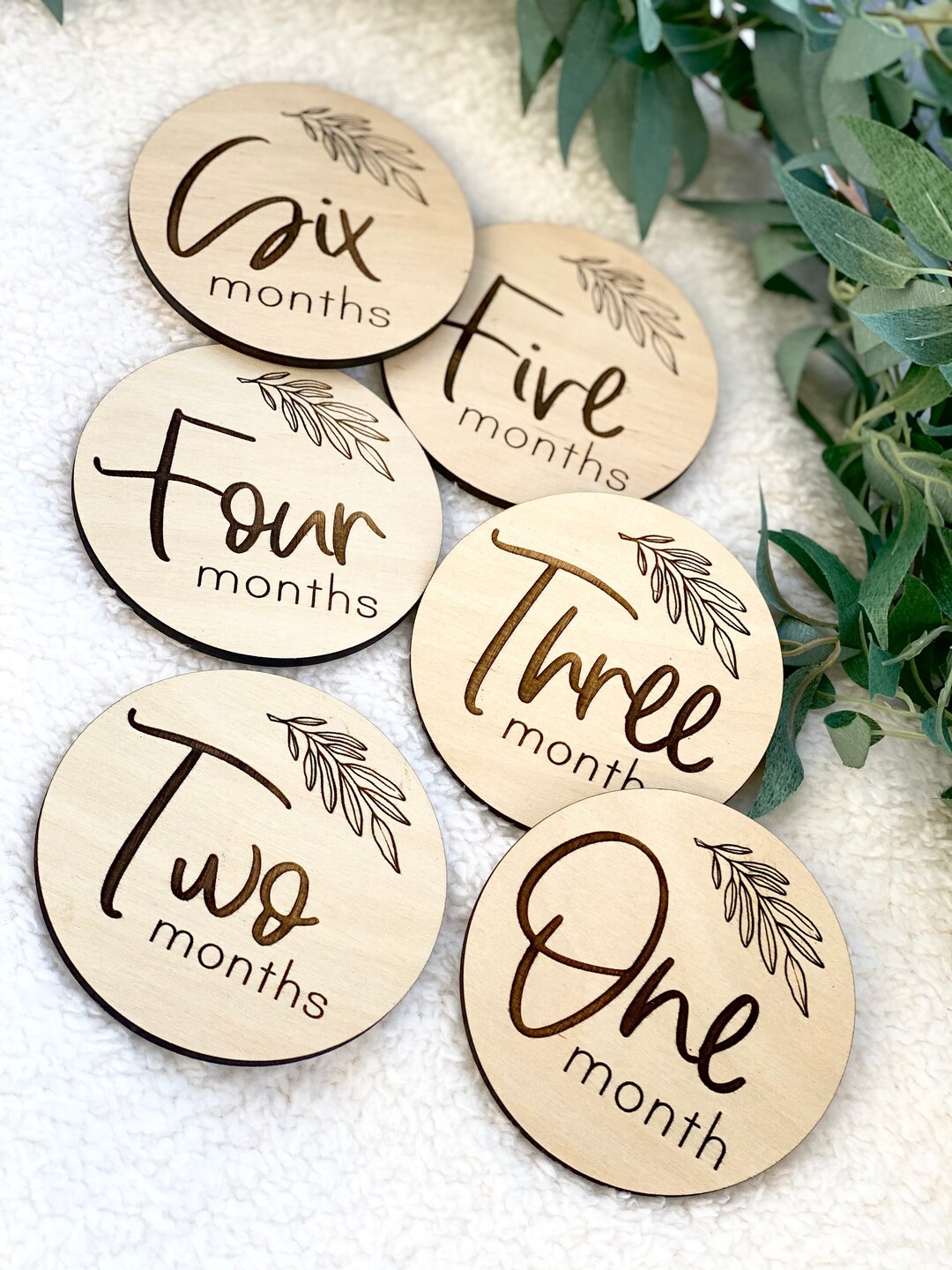 Milestone Markers, Newborn Photo Prop, Engraved Baby Sign, Baby Shower ...