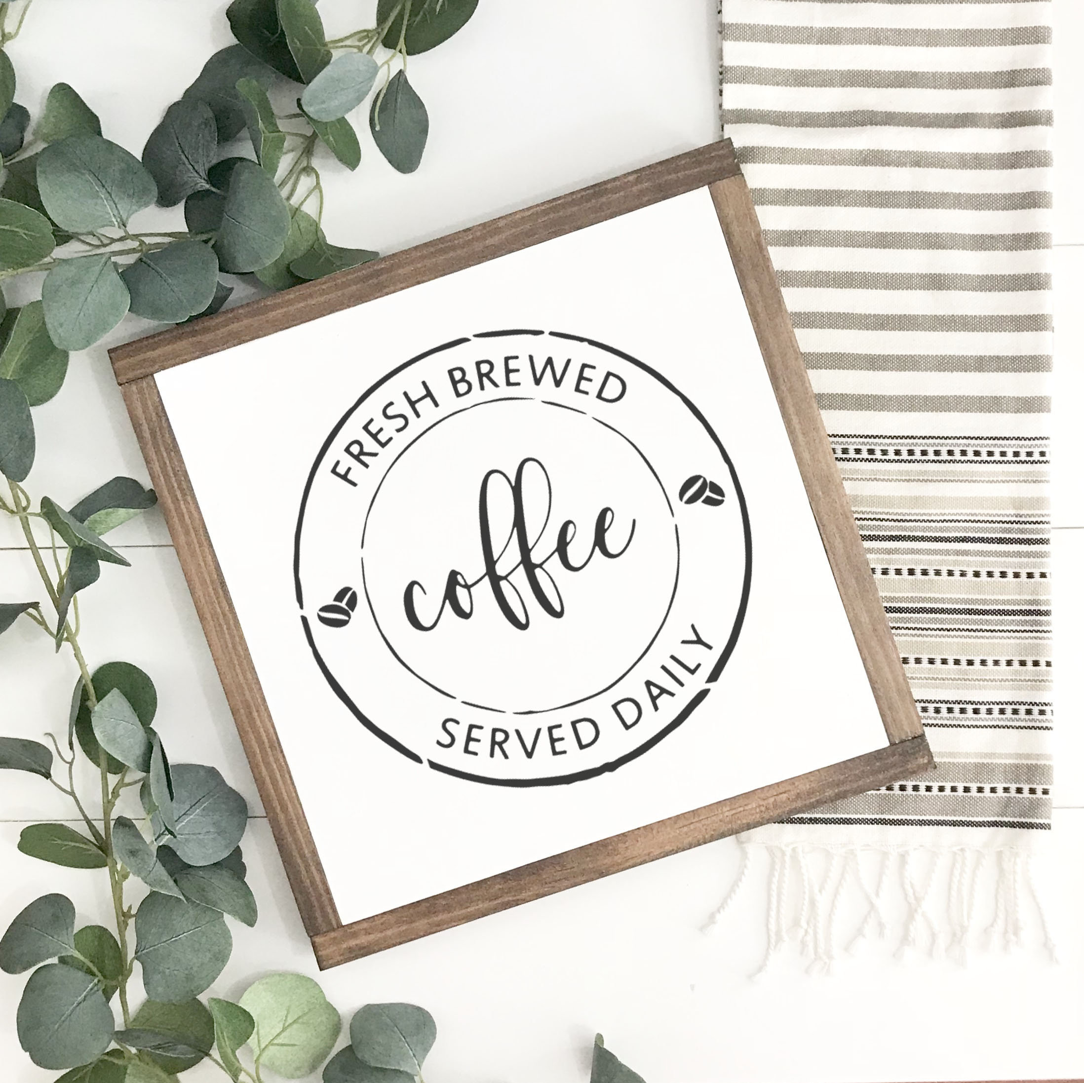 Fresh Brewed Coffee Sign Wood Sign Farmhouse Sign Coffee - Etsy