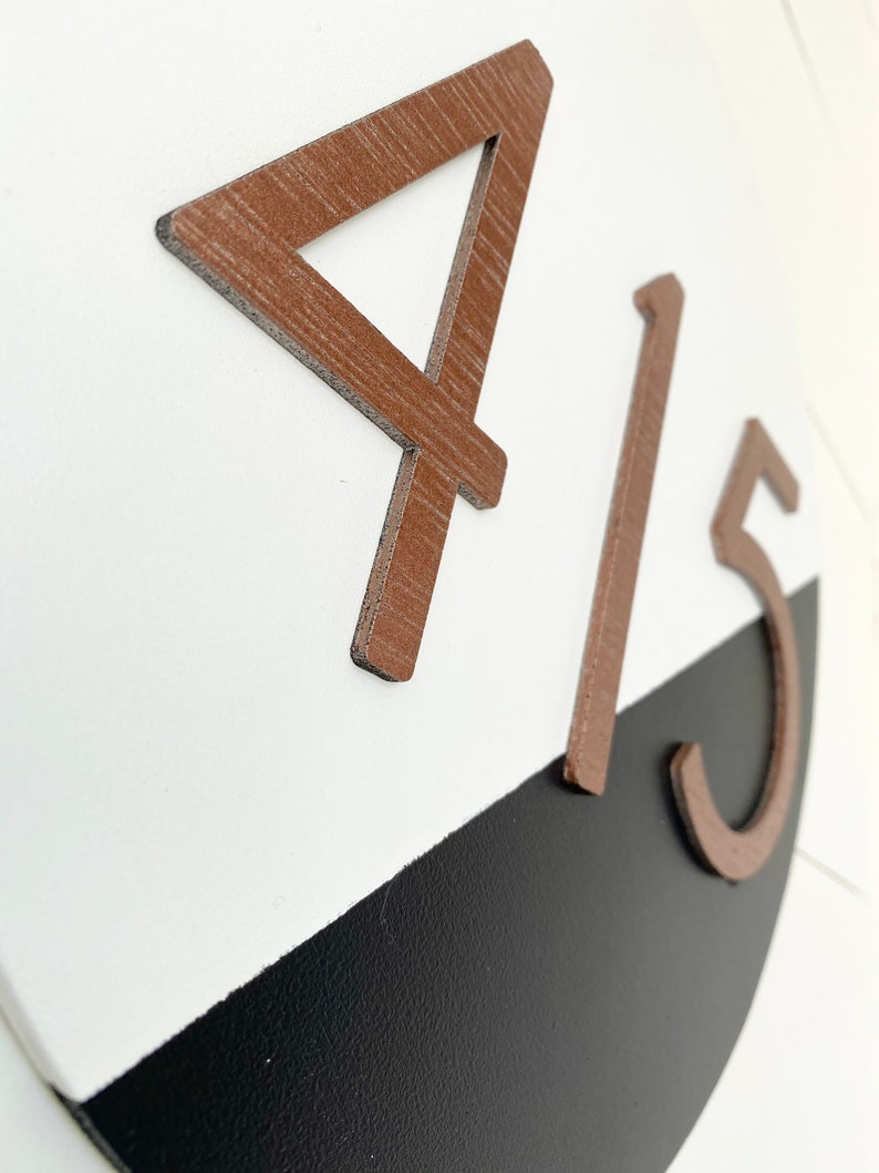 Round Address Sign House Numbers House Number Plaque Modern | Etsy