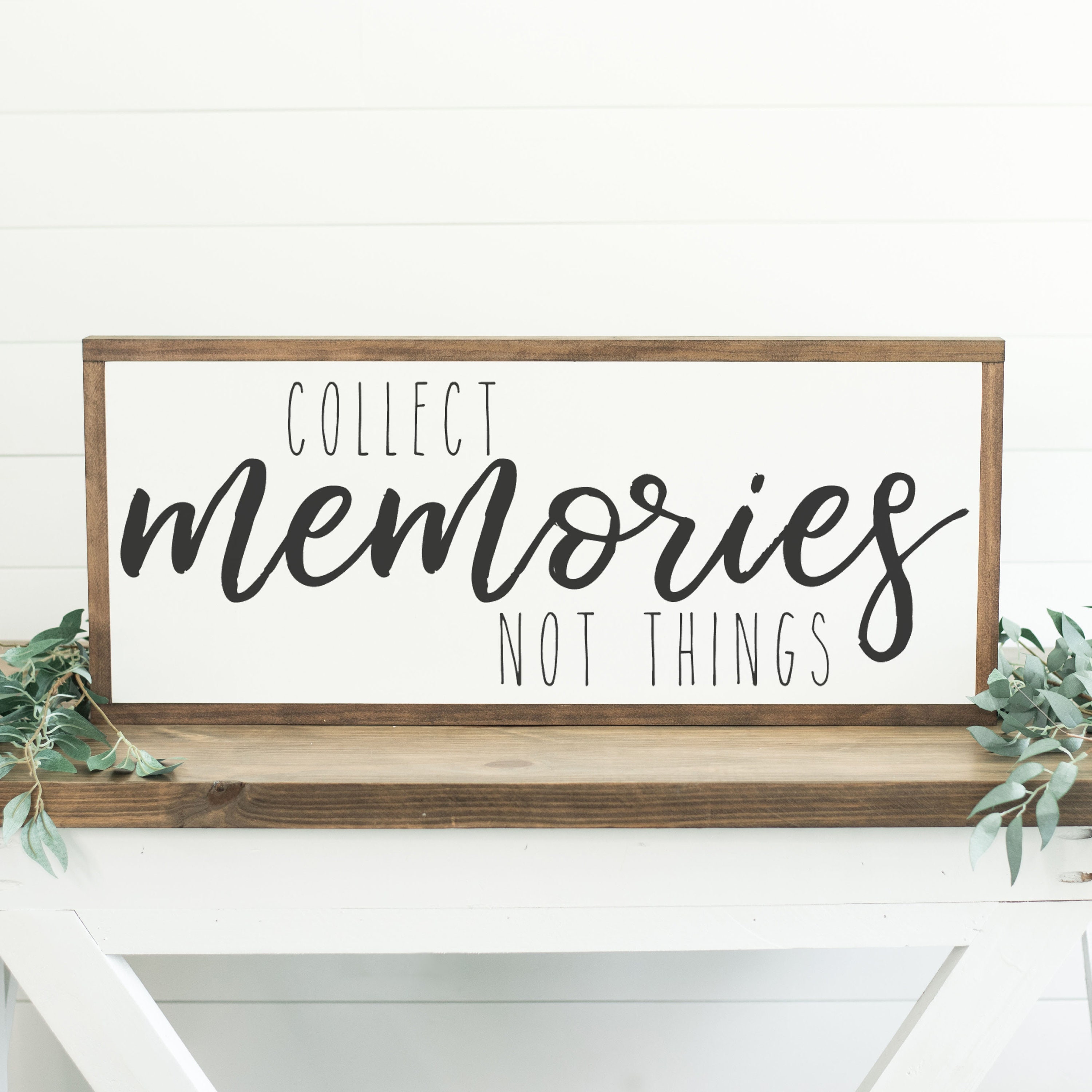 Collect Memories Sign Wood Sign Wood Wall Art Farmhouse | Etsy