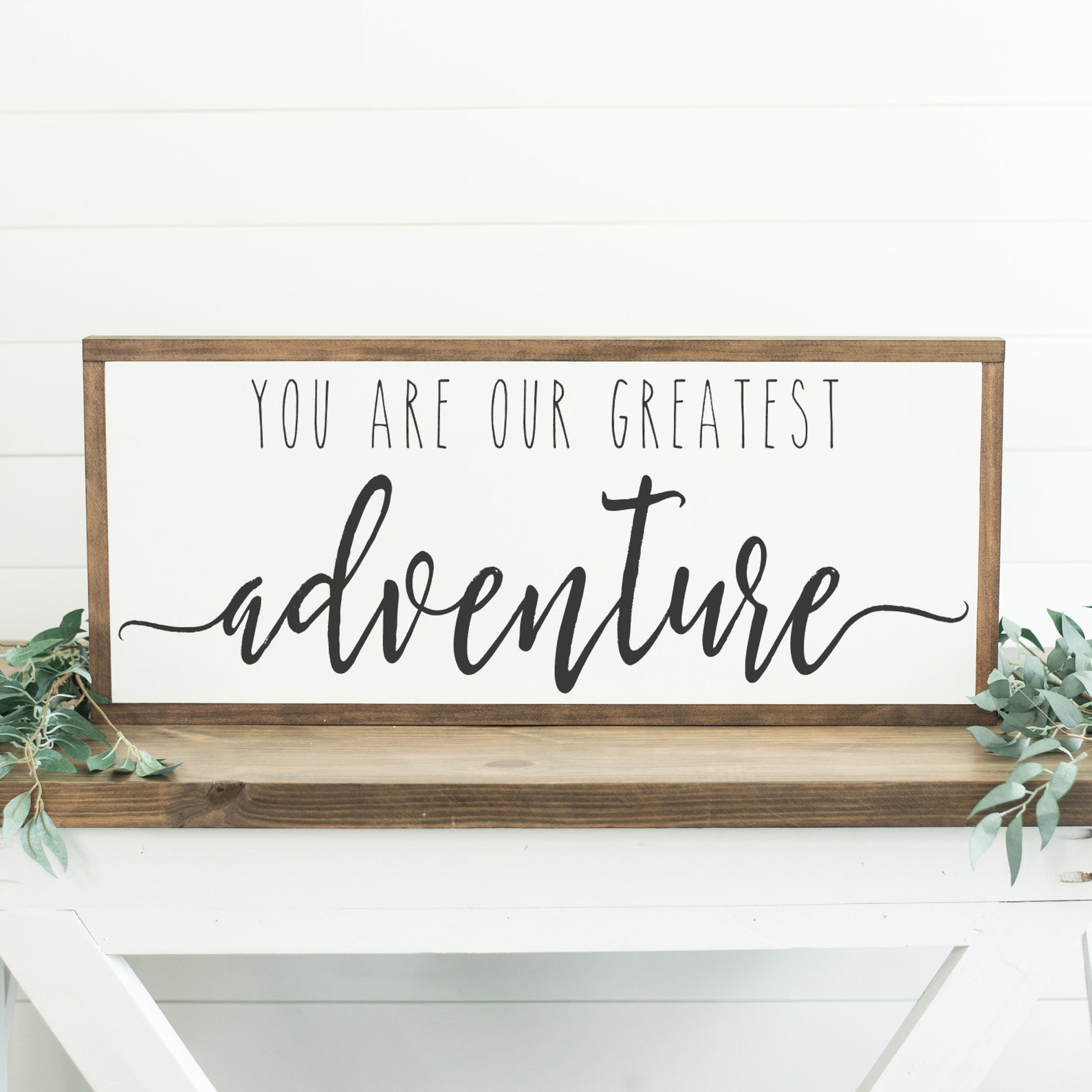 You Are Our Greatest Adventure Sign Large Wood Sign Framed - Etsy