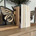 Sleepy Eyed Moth Bookends, Moth Bookends, Book Stoppers, Wooden Book ...