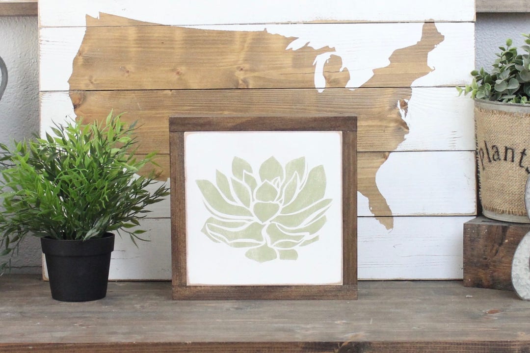 Succulent Sign, Wood Sign, Farmhouse Sign, Rustic Home Decor, Garden ...