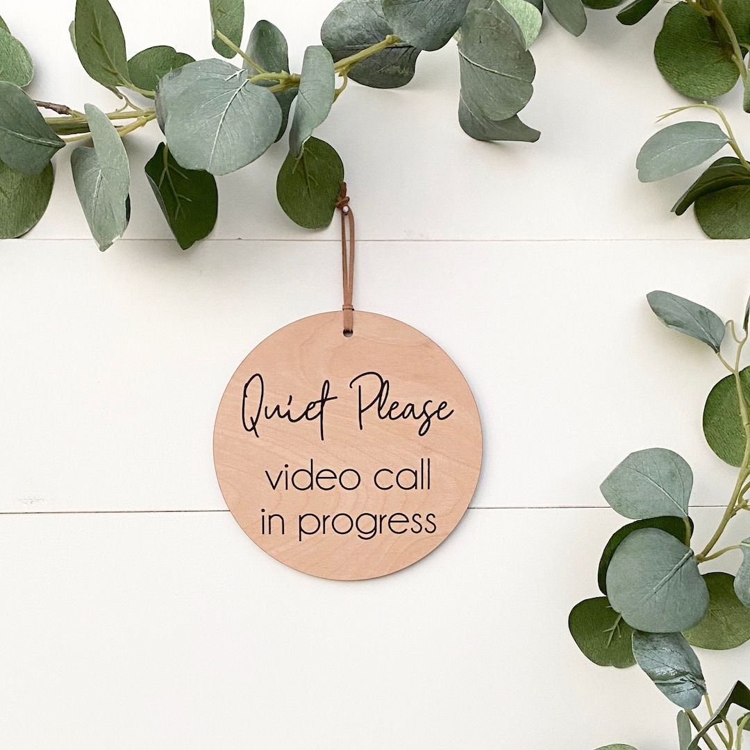 Quiet Please Sign, Work From Home, Video Call Sign, Office Door Hanger ...