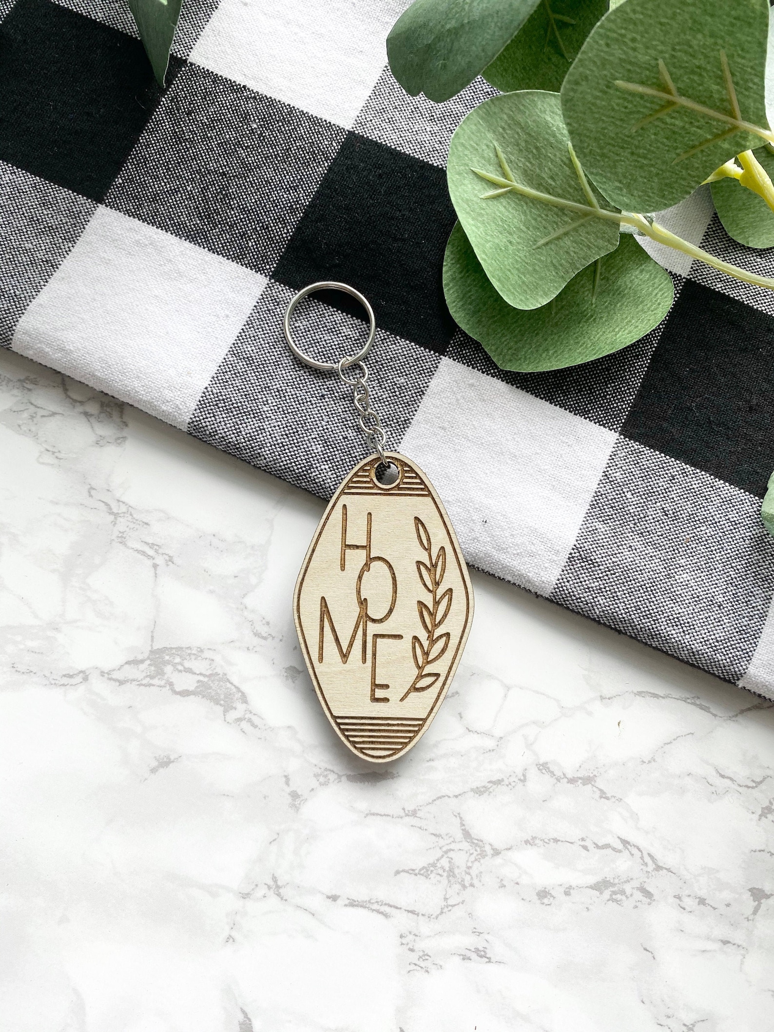 Home Keychain Vintage Key Tag Motel Keychain Wood Keychain - Etsy