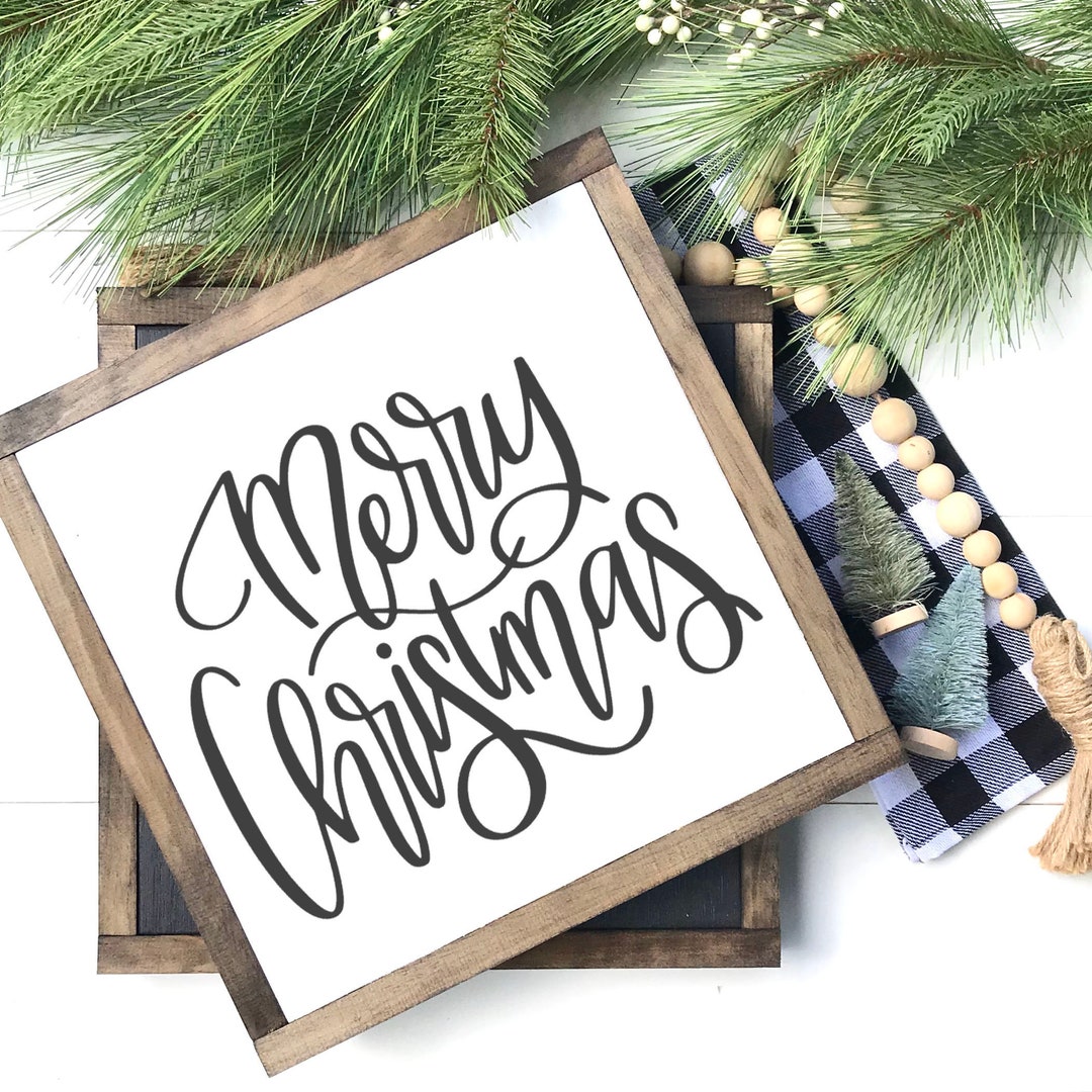 Merry Christmas Sign, Christmas Sign, Holiday Sign, Christmas Decor ...