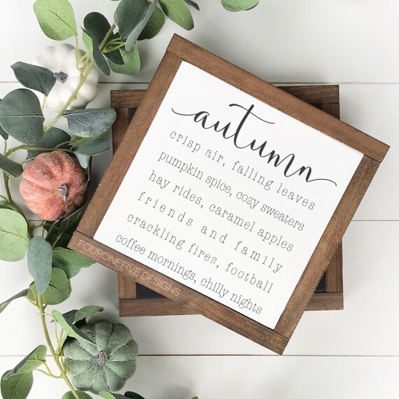 This is Autumn Framed Wood Sign Rustic Home Decor Farmhouse | Etsy
