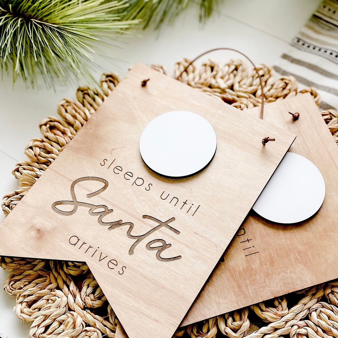 Christmas Countdown, How Many Sleeps Until Santa Arrives, Dry Erase ...