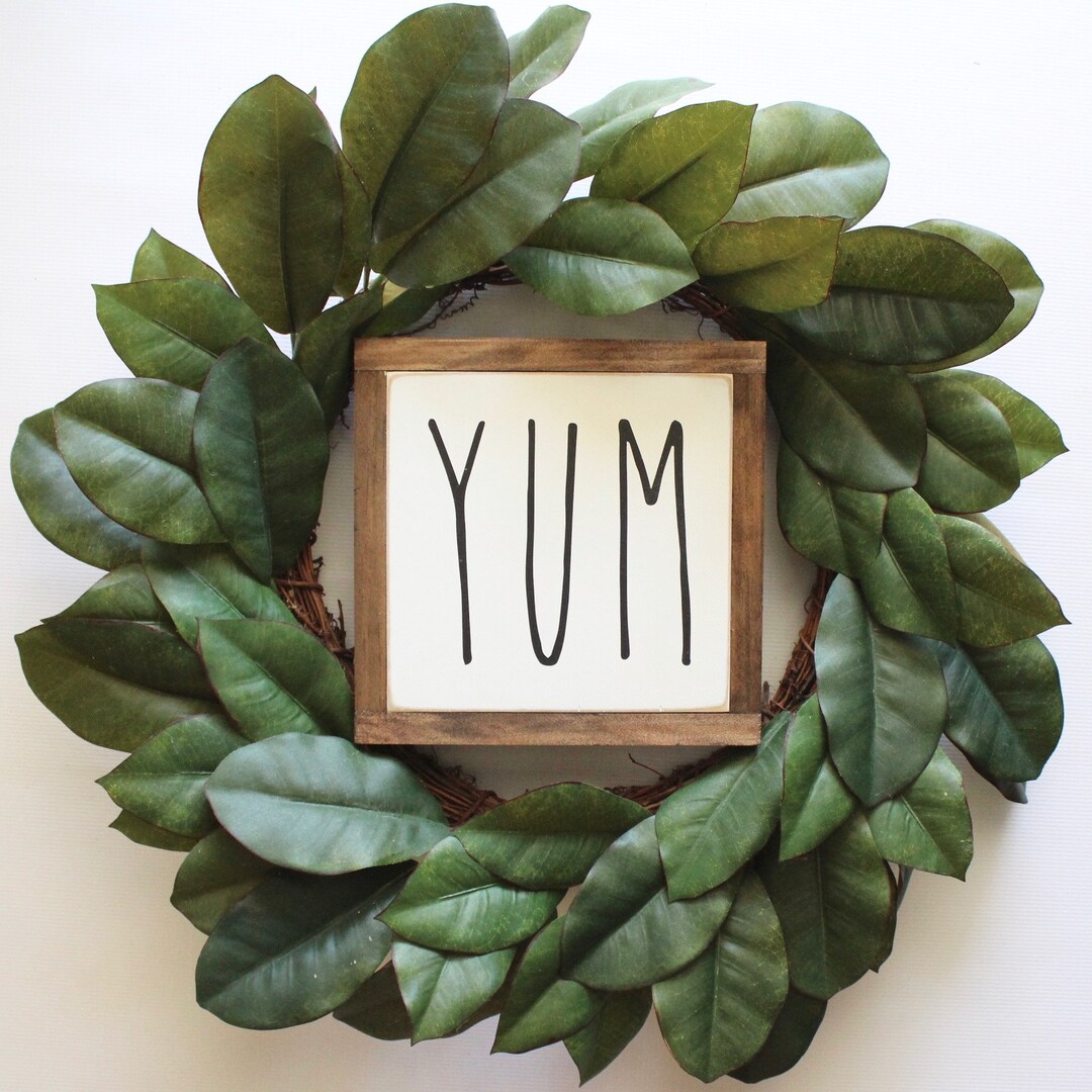 Yum Sign, Kitchen Sign, Wood Sign, Farmhouse Sign, Rustic Home Decor ...