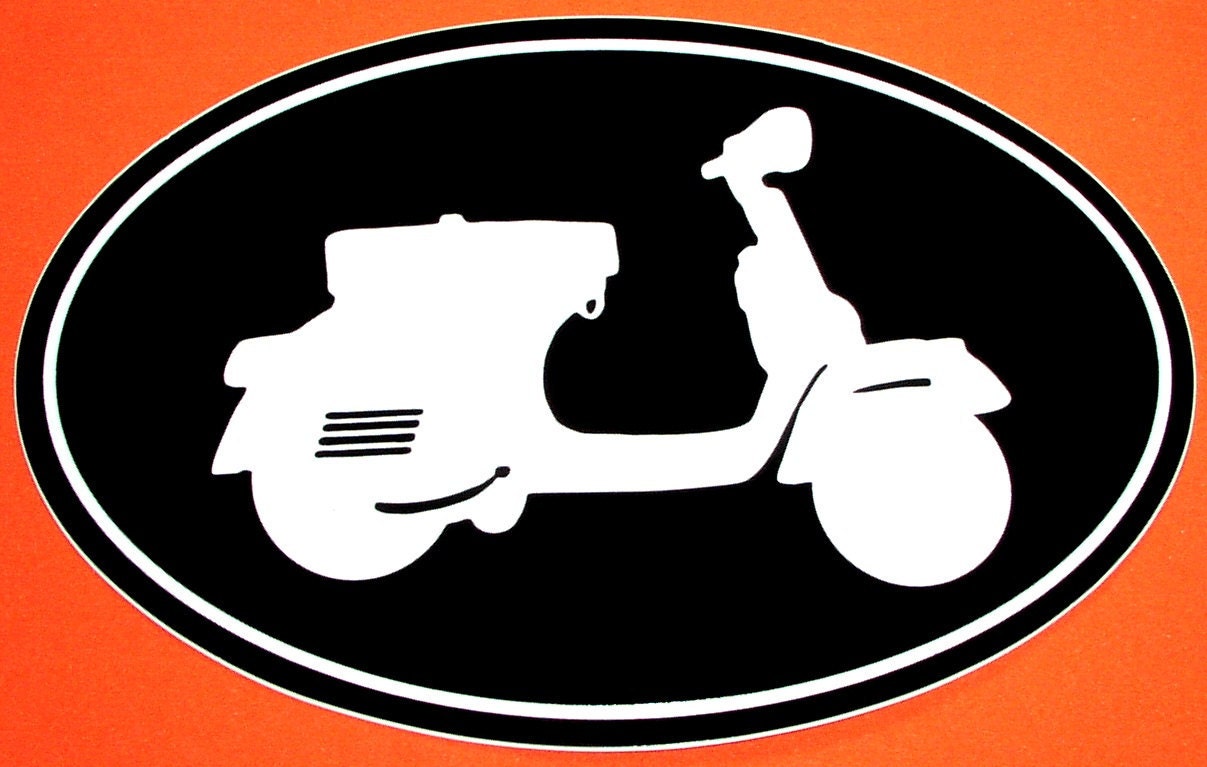 VESPA Set of 4 Oval DECALS Vinyl Bumper Sticker Lot Mod Motor - Etsy