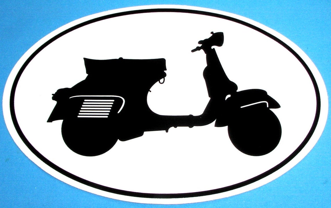 VESPA Set of 4 Oval DECALS Vinyl Bumper Sticker Lot Mod Motor - Etsy