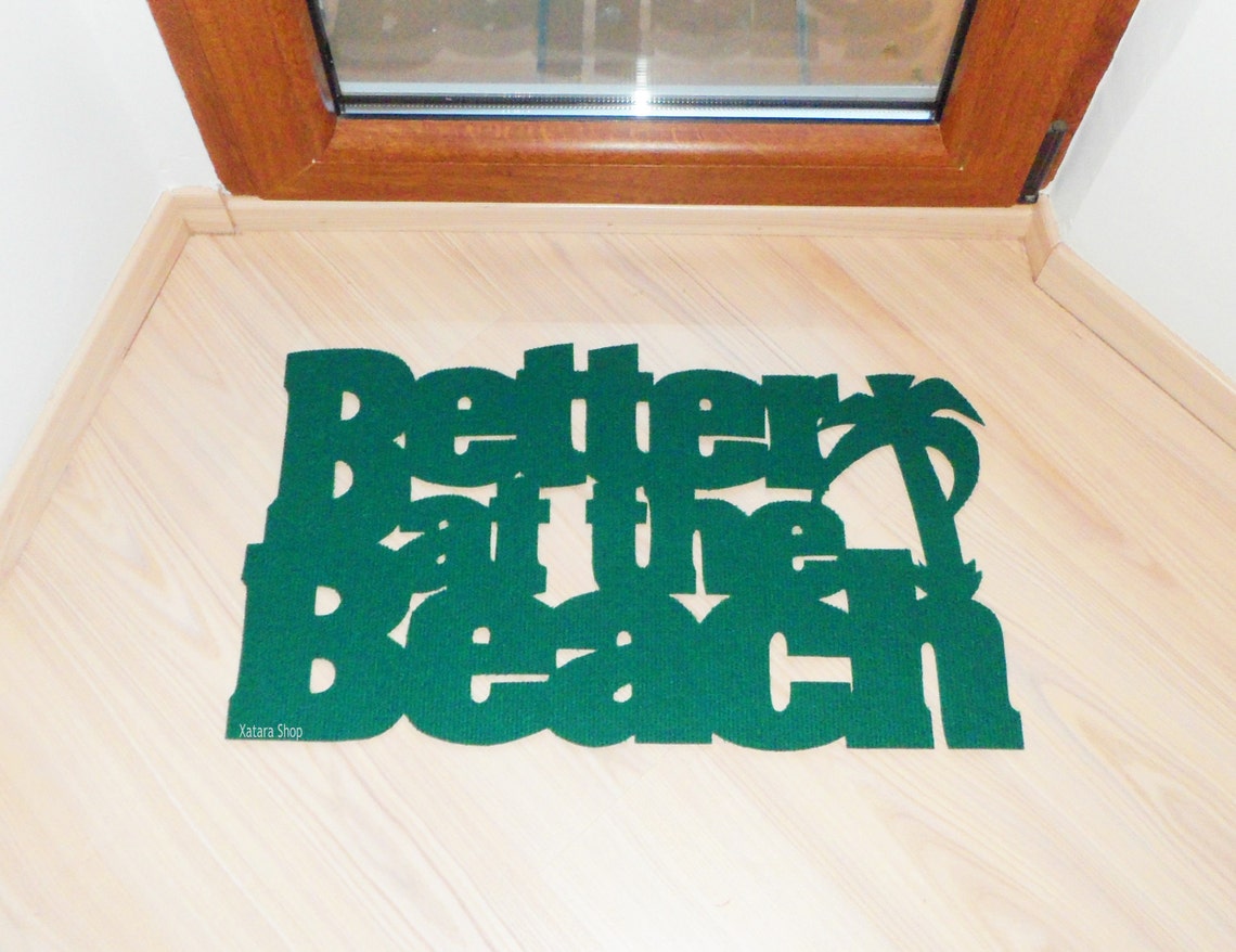 Beach Welcome Mat. Vacation Doormat. Better at the Beach Quote - Etsy