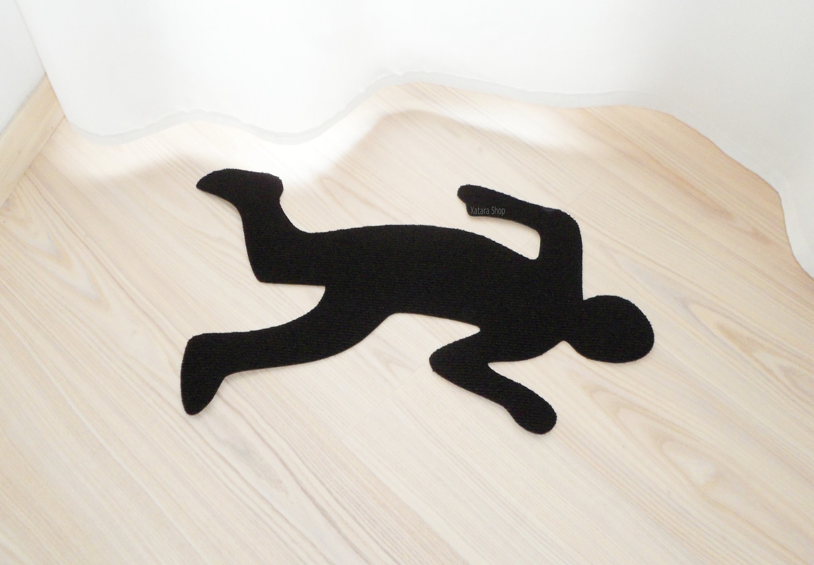 Crime Scene Rug Chalk Outline Floor Mat Dead Body Silhouette - Etsy
