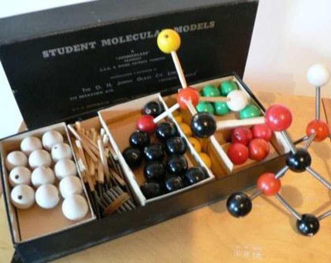 Vintage Geeky Goods ... Student MOLECULAR MODEL Johnglass Kit - Etsy