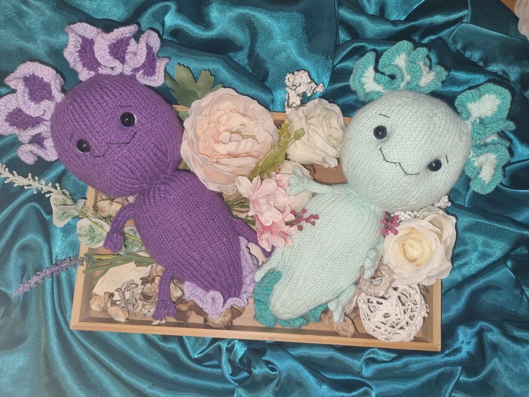 A is for Axolotl Knitting Pattern PDF Amigurumi Instructions Salamander ...