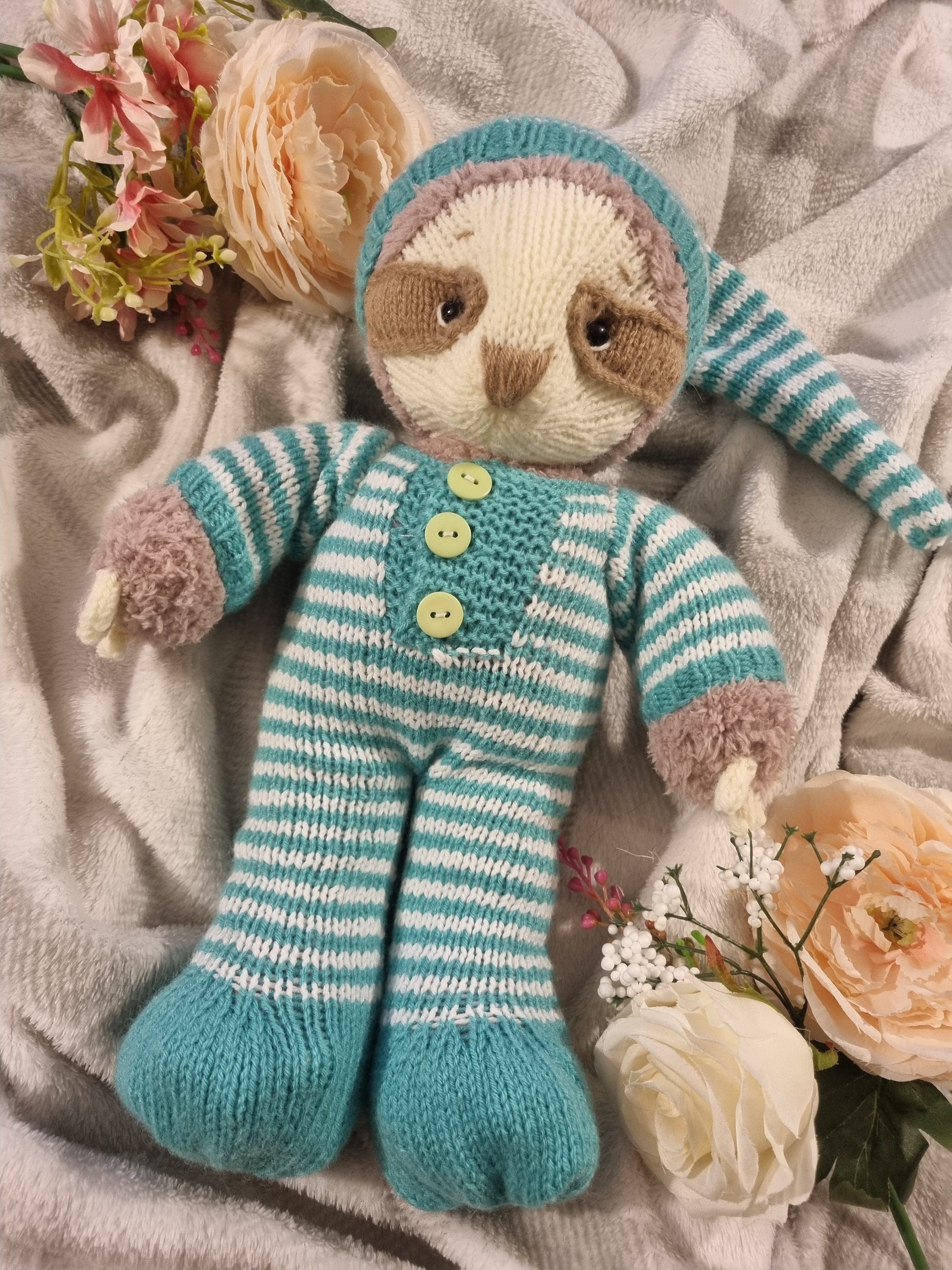 Sammi the Sleepy Sloth Knitting Pattern PDF Amigurumi - Etsy Australia