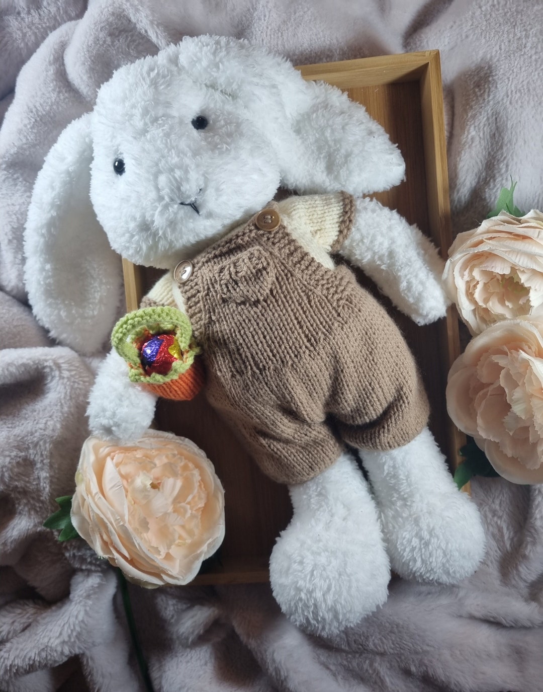 Edward the Easter Bunny With Egg Pouch Bag Knitting Pattern PDF ...