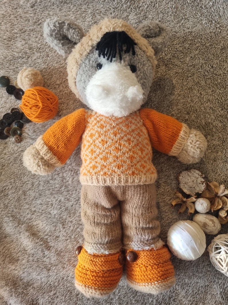 Desmond the Donkey Knitted PDF Pattern Instructions - Etsy