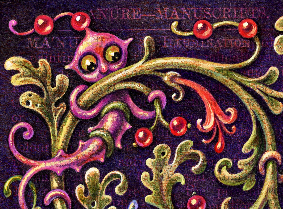 Miniature Alien Art Print, Marginaliens: Cute, Playful Weird Creatures ...