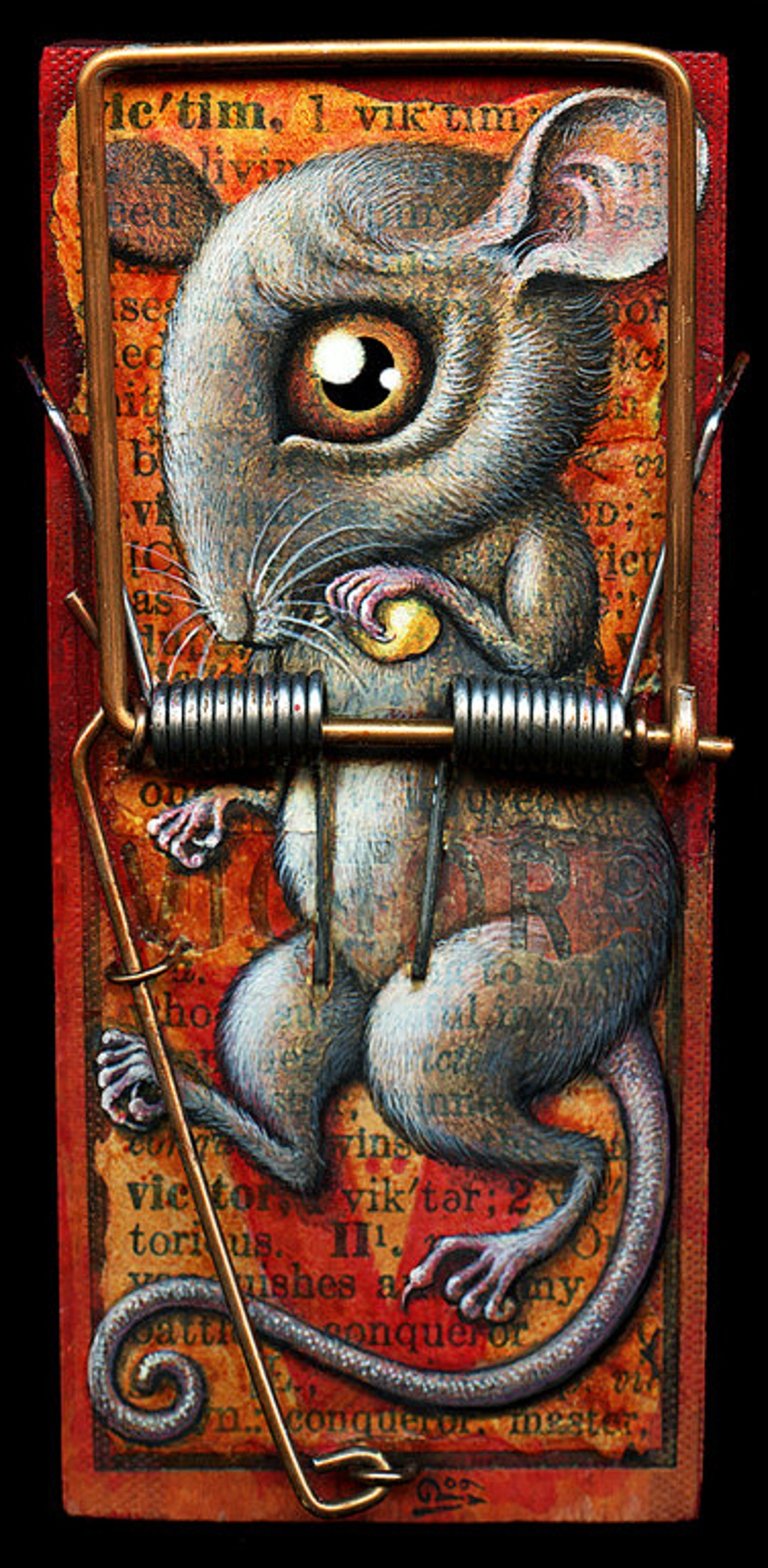 Funny Sad Mouse Art Print 3.5x7.5, Victor's Victim: Creepy Cute Mouse ...