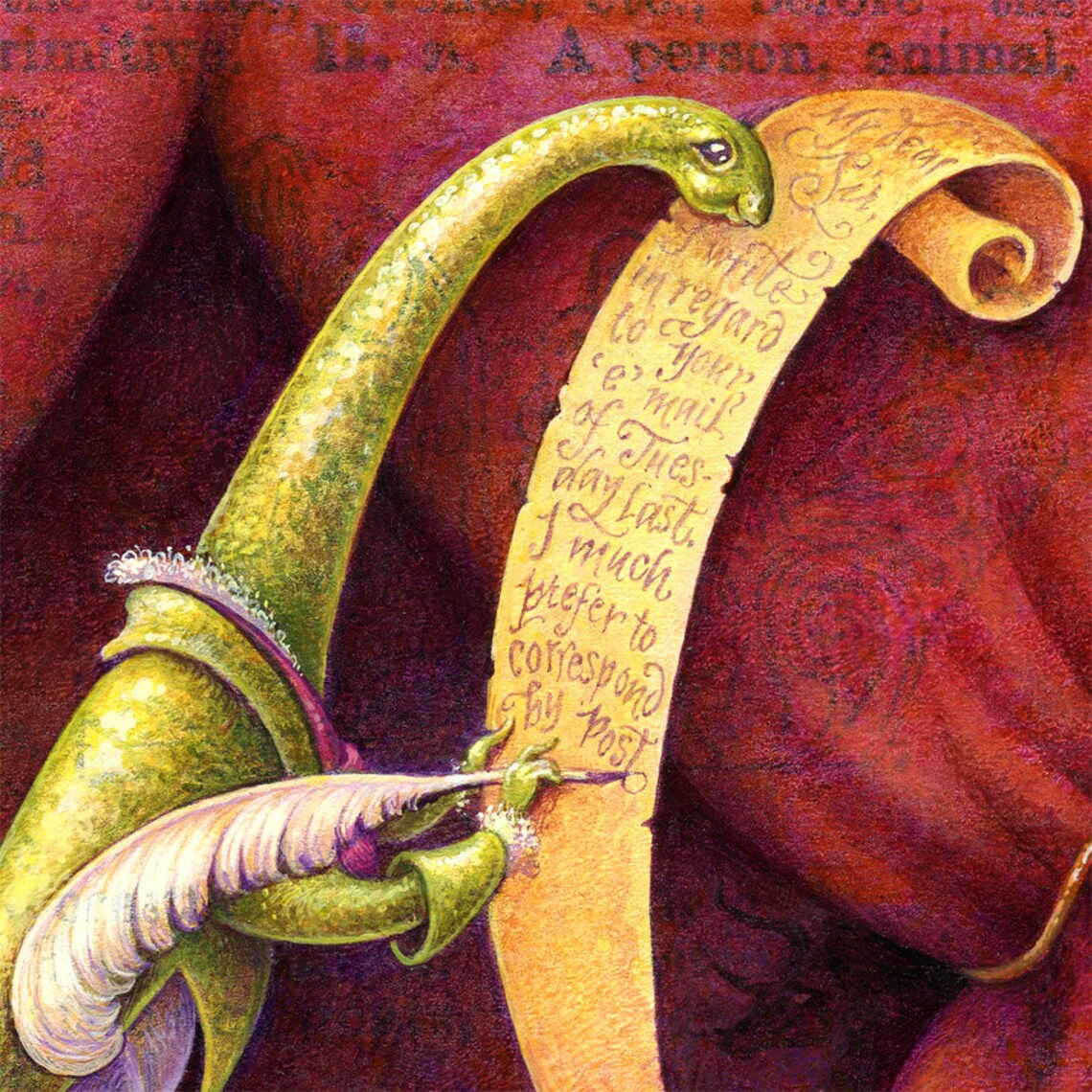 Dinosaur Art Print, Antediluvian: Apatosaurus in Regency Costume ...