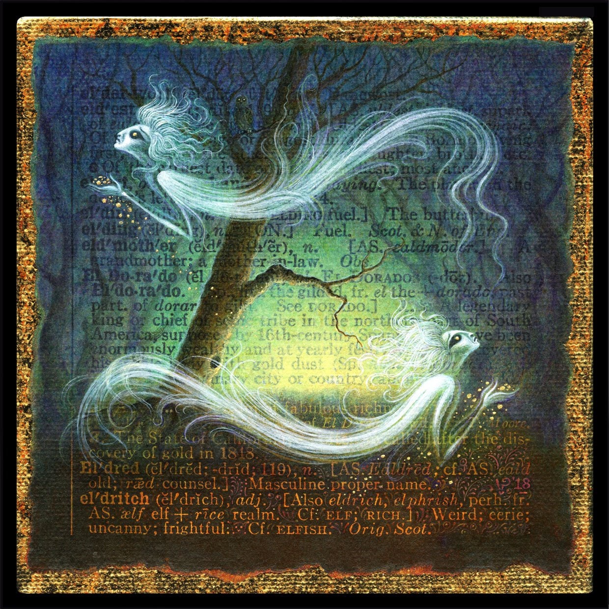 Fantasy Art Print, Eldritch: Ghostly Creatures Haunt an Enchanted ...