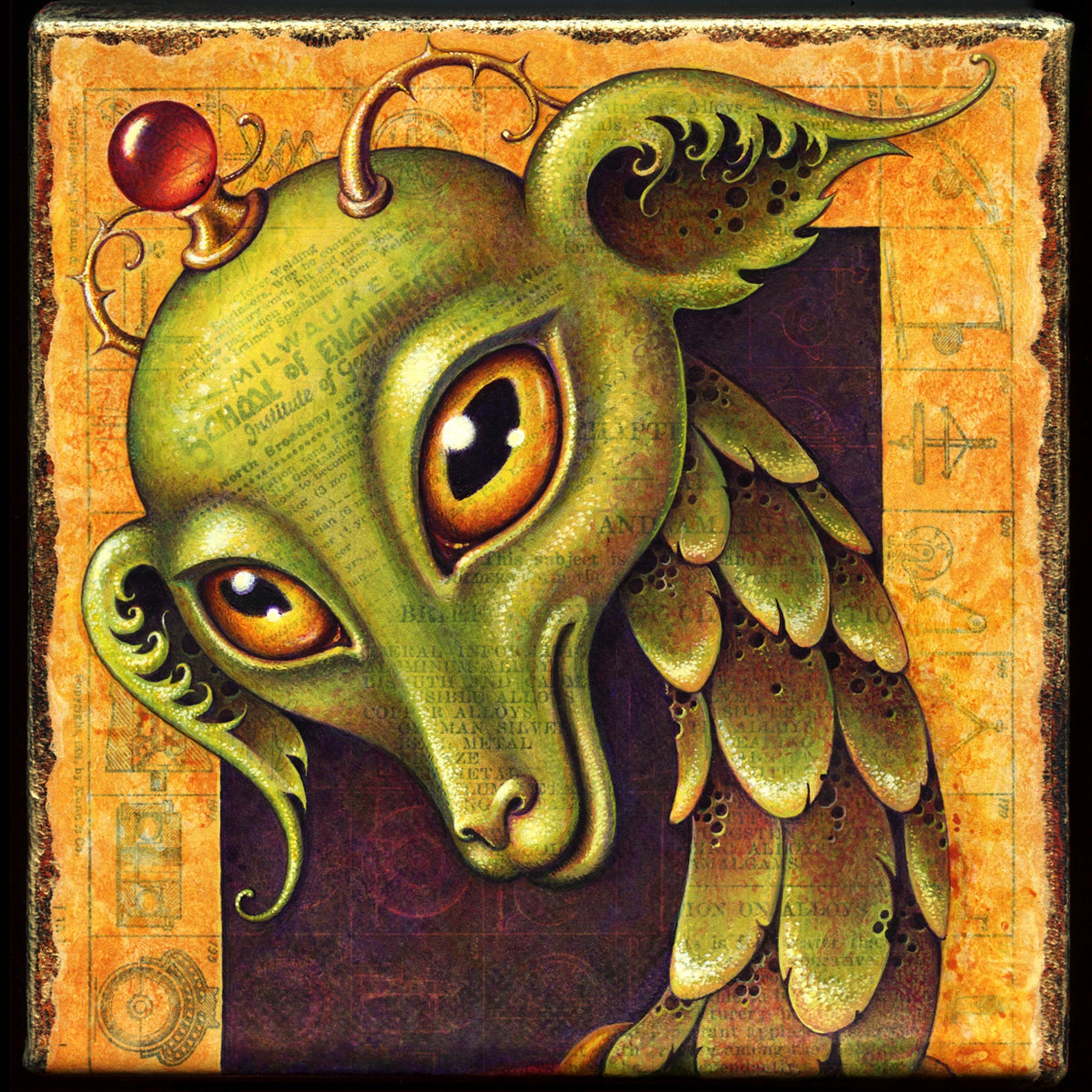 Weird Creature Art Print Goodly Head: Head of a Mad - Etsy