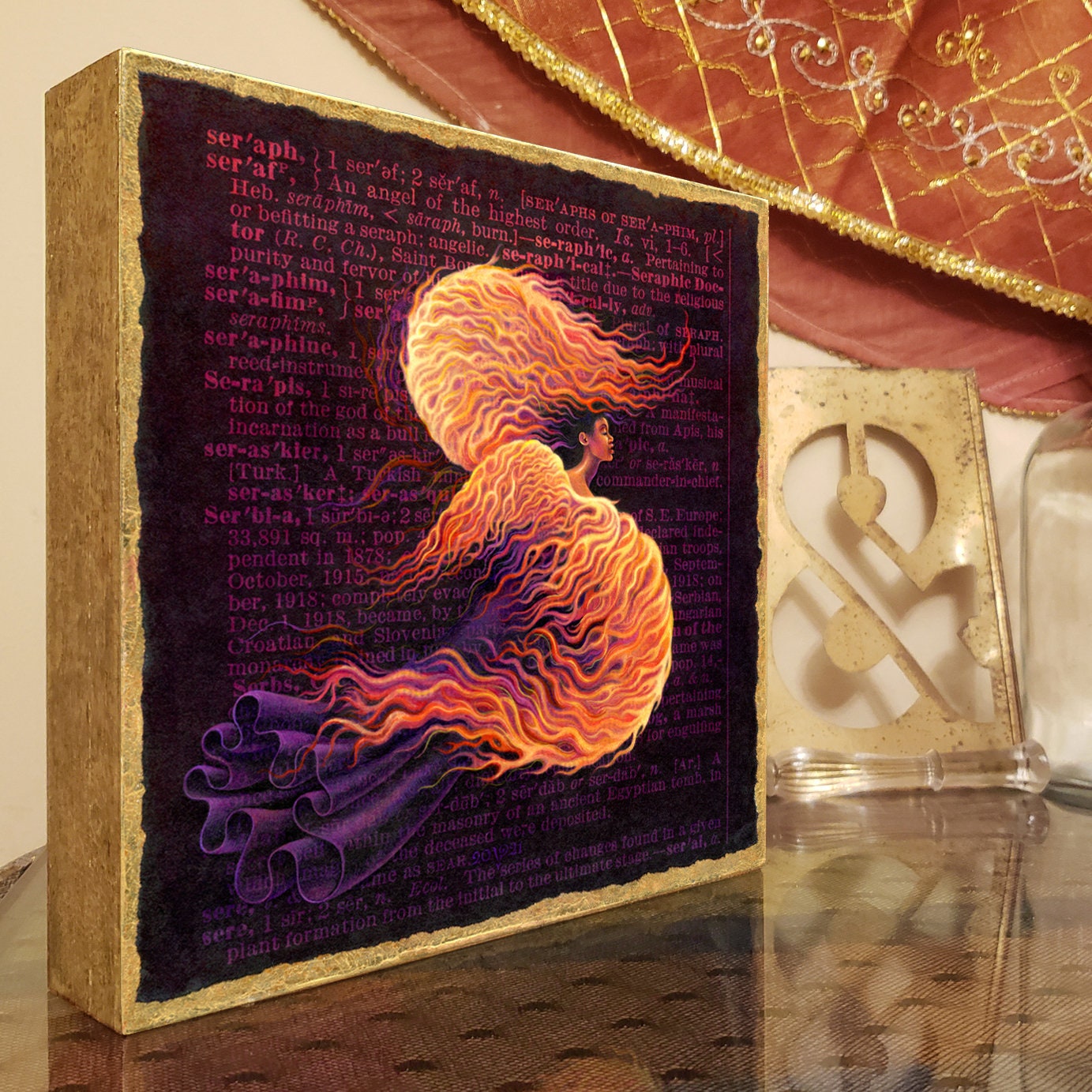 Fantasy Angel Painting, Seraphic: A Powerful Woman of Color With ...