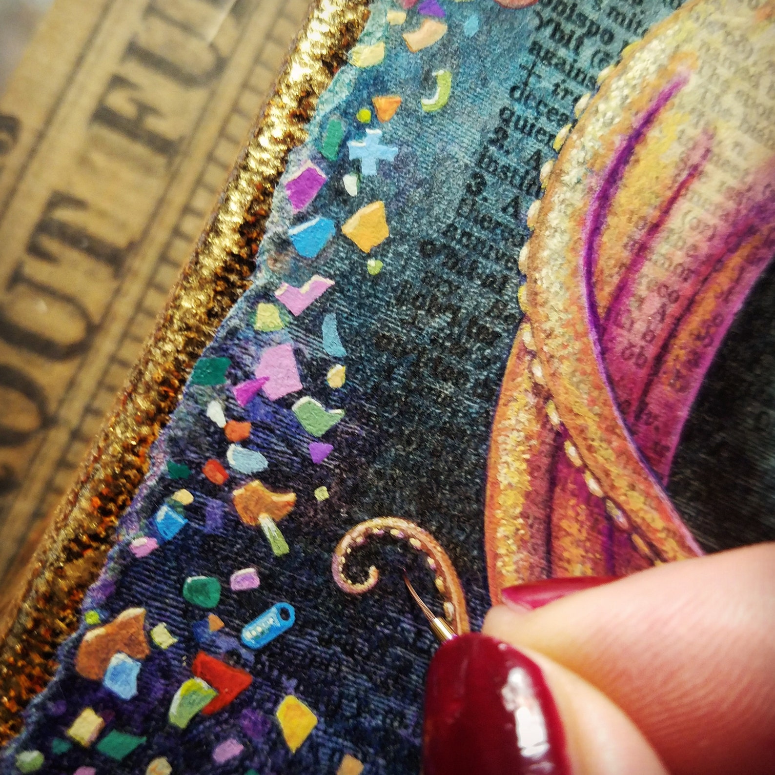 Octopus Art Print, Obfuscation: Octopus, Ink, & a Confetti of Plastic ...