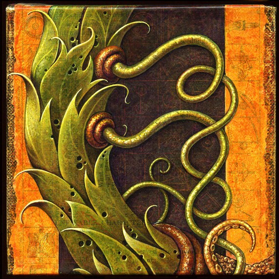 Fantasy science art print Goodly Tendril Twist: Surreal | Etsy