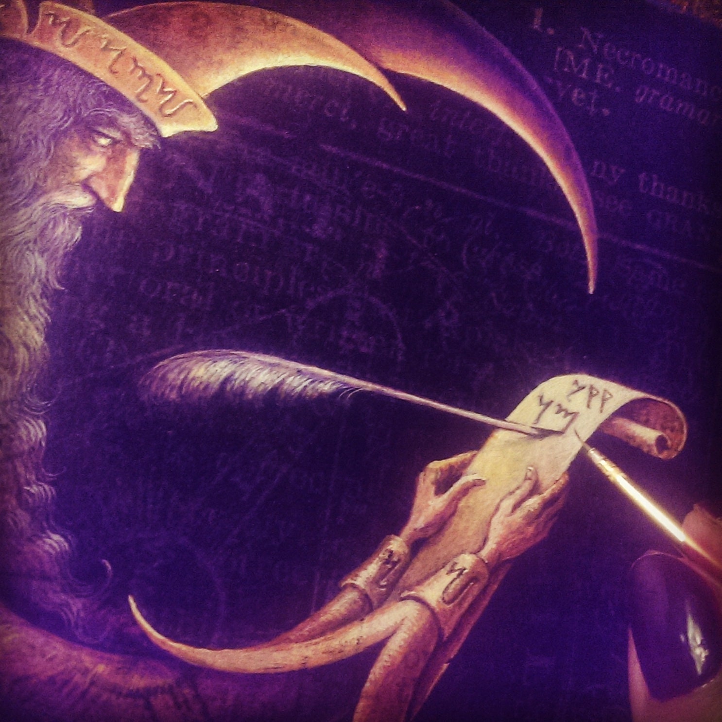 Fantasy Magic Art Print Gramarye: A Wizard Holds a Scroll - Etsy