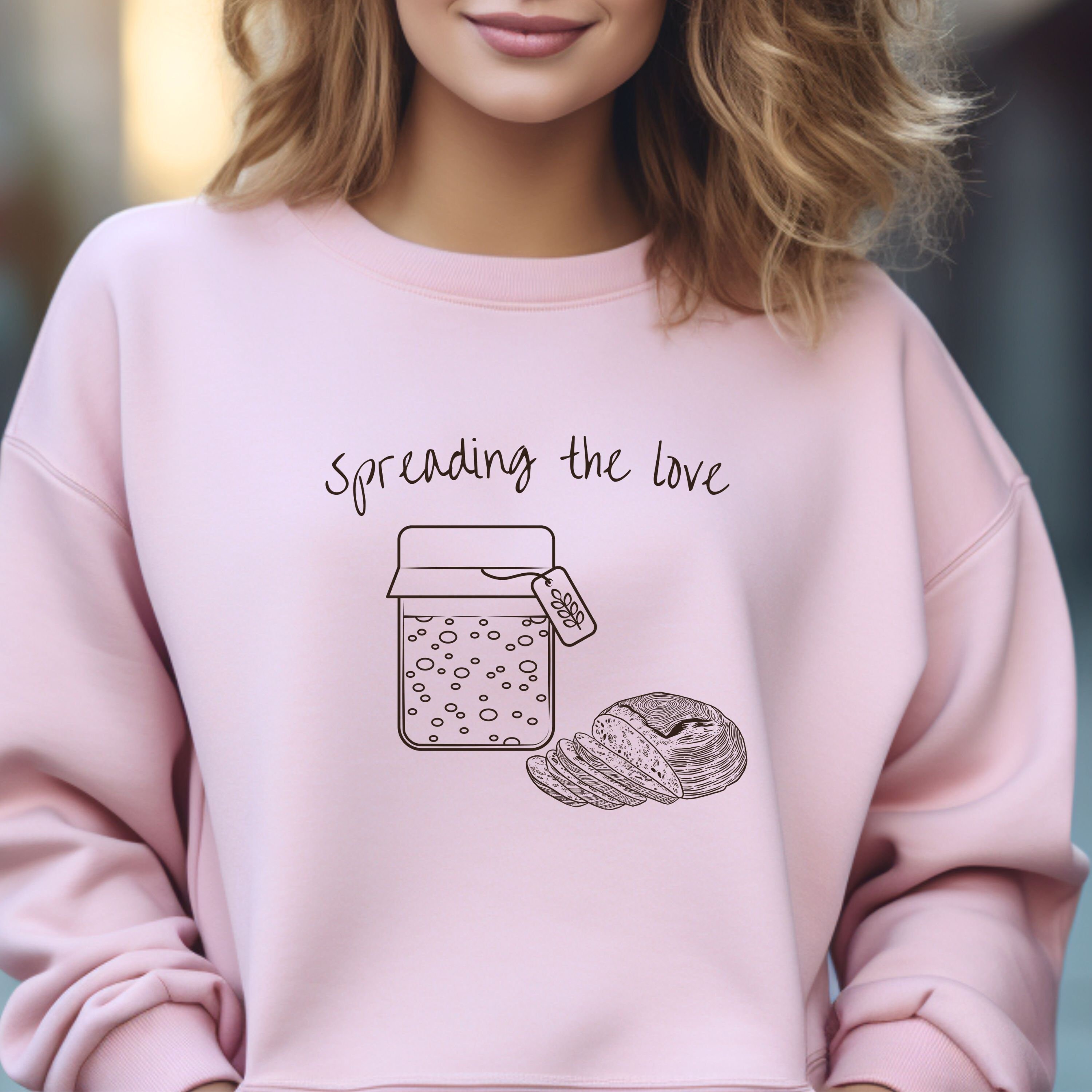 Spreading the Love Sourdough Bread Sweater Crewneck - Etsy