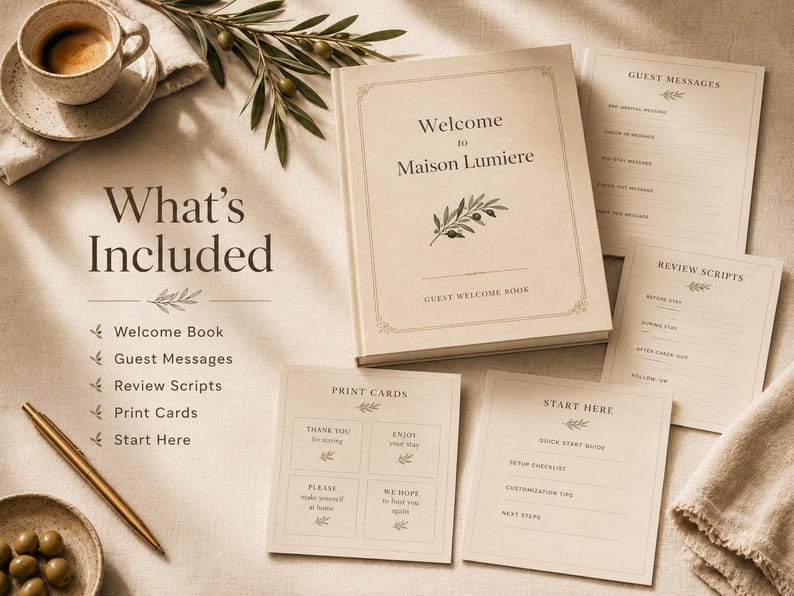 Airbnb Welcome Book Template, Editable Guest Guide, Vacation Rental ...