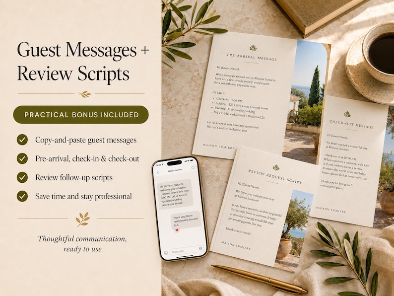 Airbnb Welcome Book Template, Editable Guest Guide, Vacation Rental ...