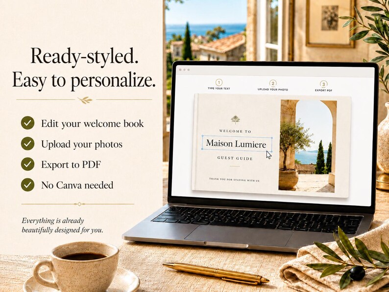 Airbnb Welcome Book Template, Editable Guest Guide, Vacation Rental ...