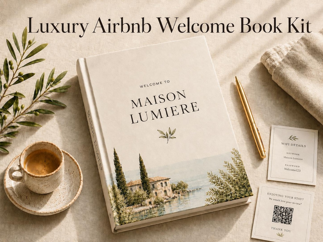 Airbnb Welcome Book Template, Editable Guest Guide, Vacation Rental ...