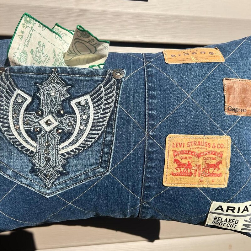 Denim Pillow - Etsy