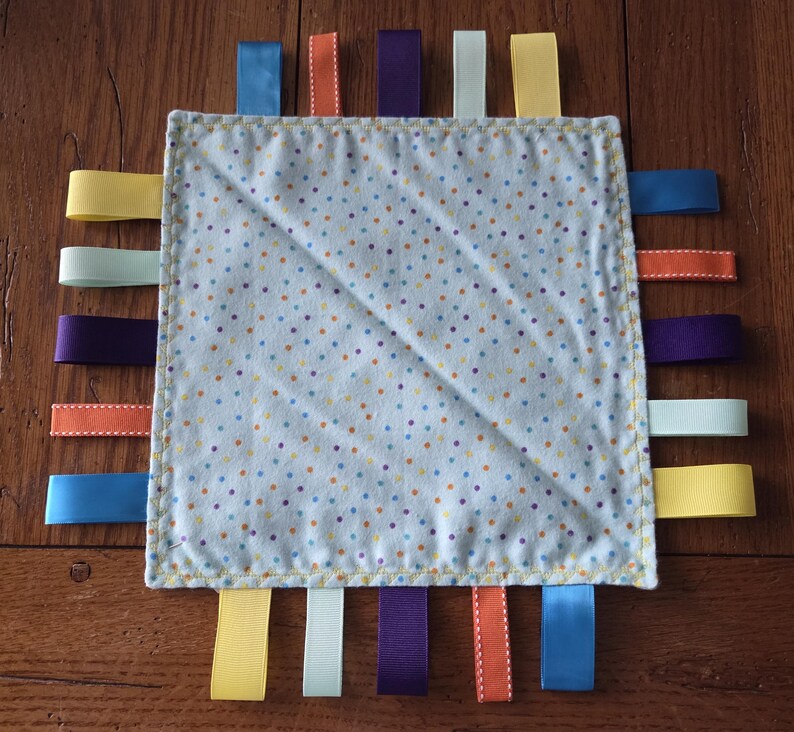 Baby Tag Blankets - Flannel and Ribbon - Different Patterns to Coose ...