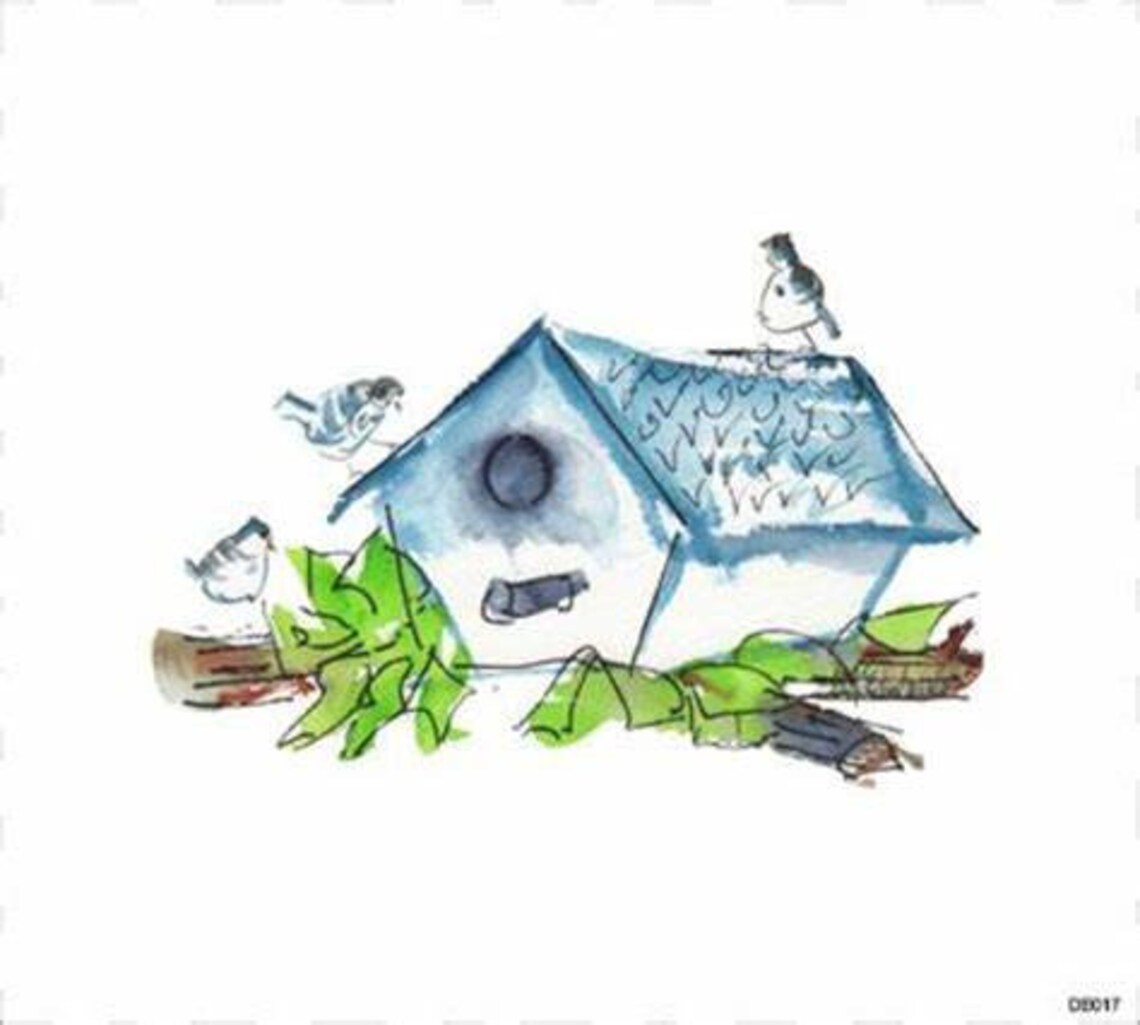 Quilt Fabric Panels Quilt Block Art Kathleen Mcelwaine Blue Birdhouse ...