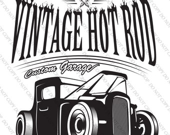 Hot Rod Silhouette Svg - Etsy