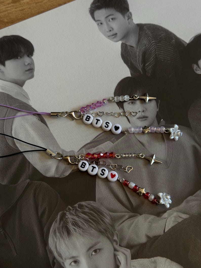 BTS K-pop Phone Charm Pack, Arirang and Boranghae Colors - Etsy