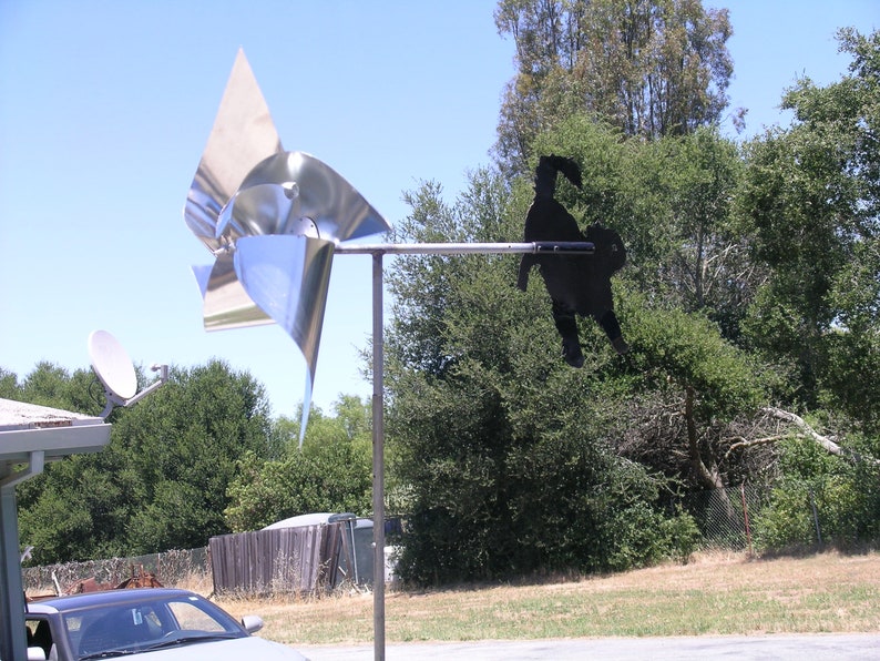 Kinetic Wind Spinner Metal Pinwheel Spins Great in the - Etsy