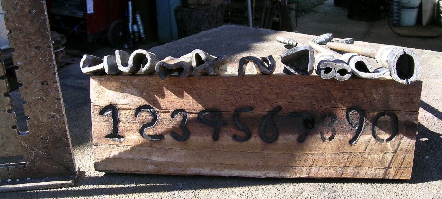 Custom Made Branding Iron Number Sets 0 to 9 and 1" to 5" Tall Mild ...