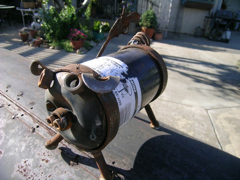 Propane Pig Made From Recycled Propane Bottle Metal Yard Art or Garden ...