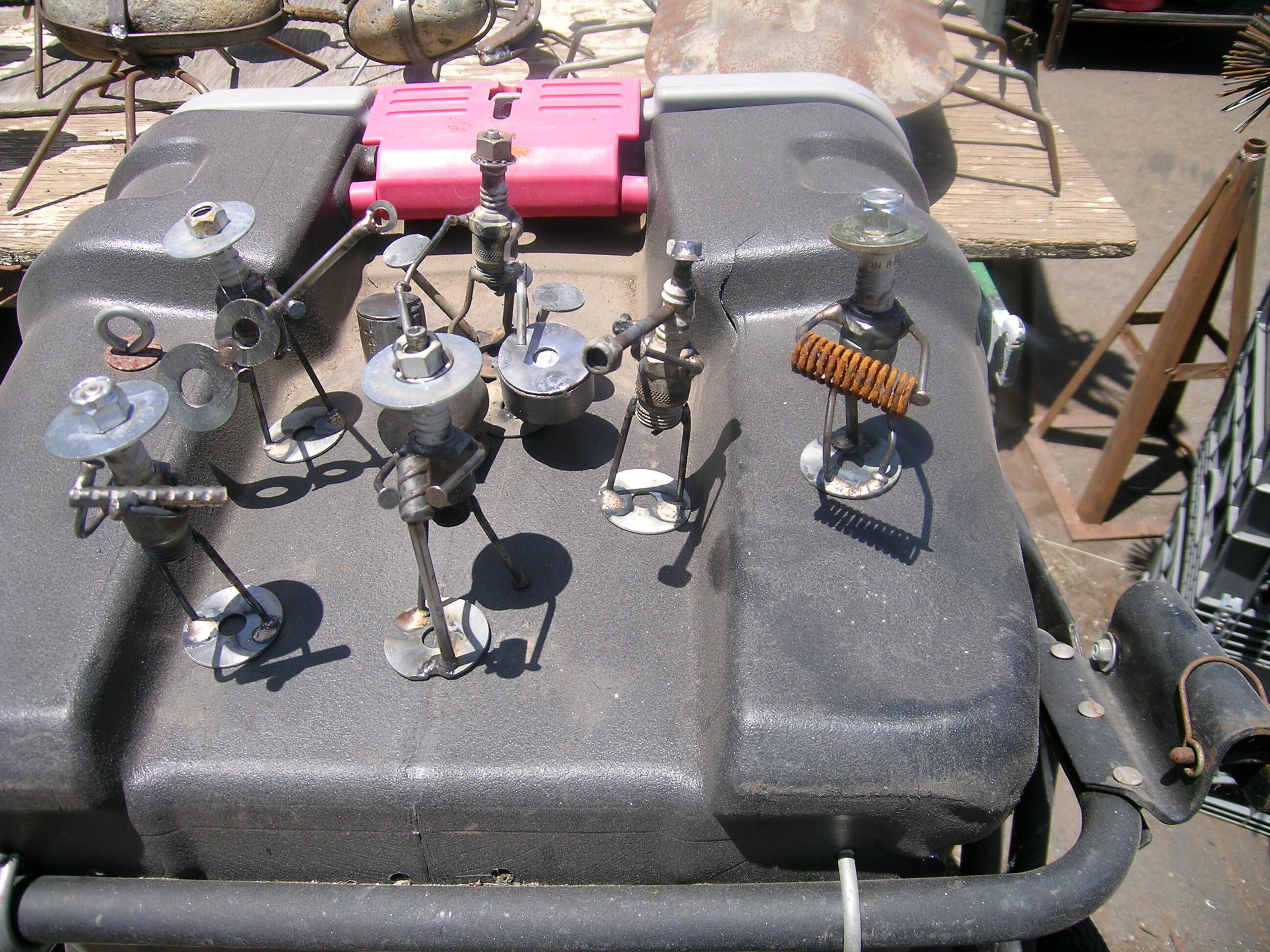 Recycled Spark Plugs Band "the Sparks" Metal Yard Art or Home Decor ...