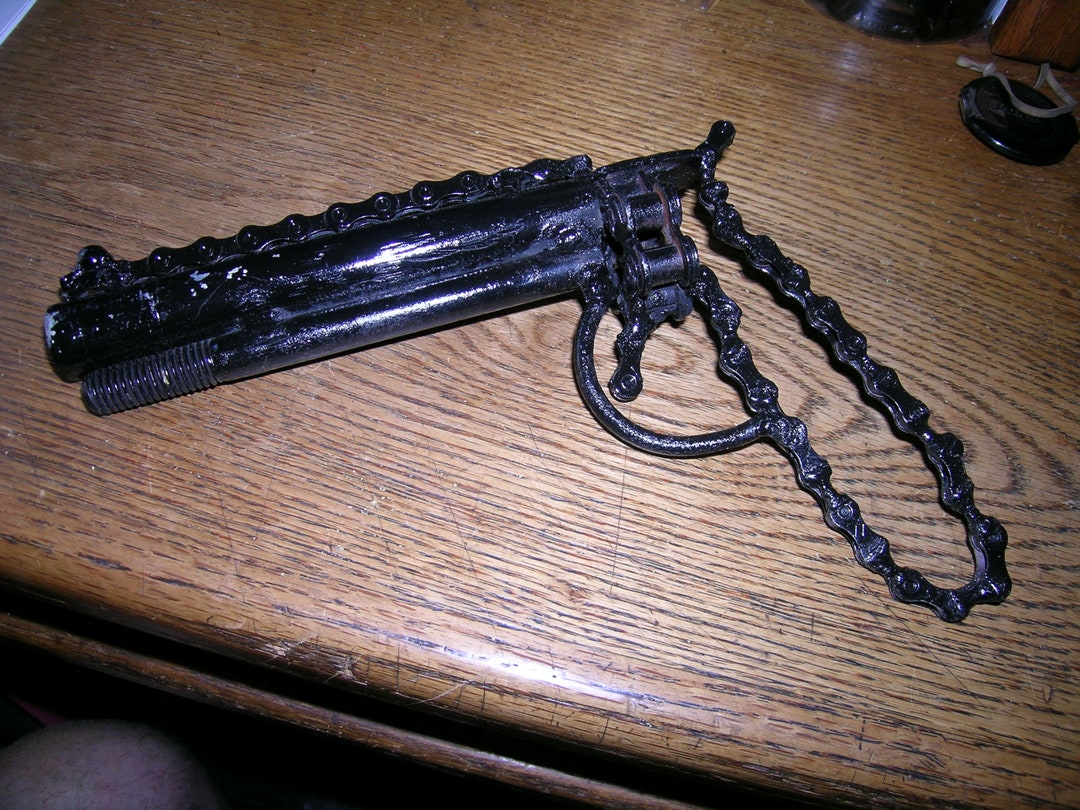 Home Made Pistol From Bike Chain Metal Art Full Size or Any Size You ...