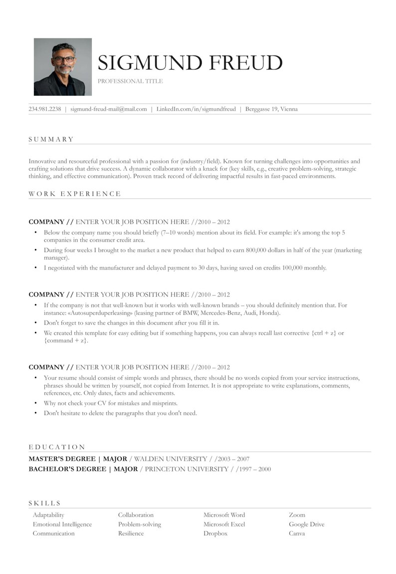 CV Template Word Bundle | Resume, Cover Letter, References (instant ...
