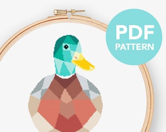 Duck cross stitch | Etsy